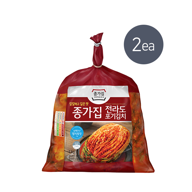 [종가집]전라도포기김치1kg(비닐) x 2ea | LG생활건강 가족몰
